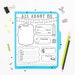 All About Me, Back to School Questions | All About Me Printable ...