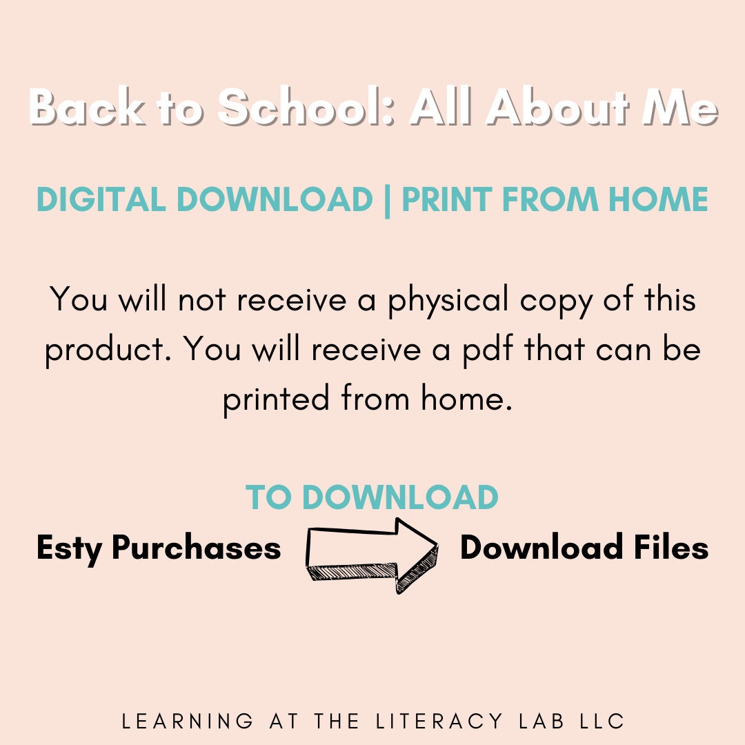 All About Me, Back to School Questions | All About Me Printable ...