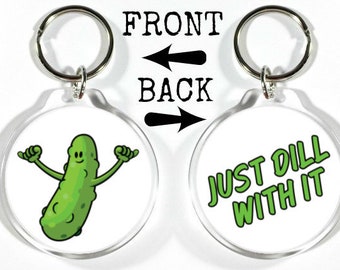 Dill Pickle Keychain - Etsy