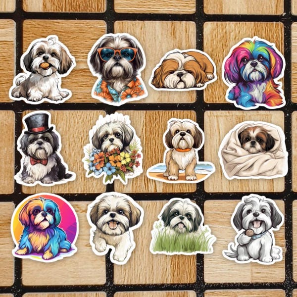 Shih Tzu Stickers - Etsy