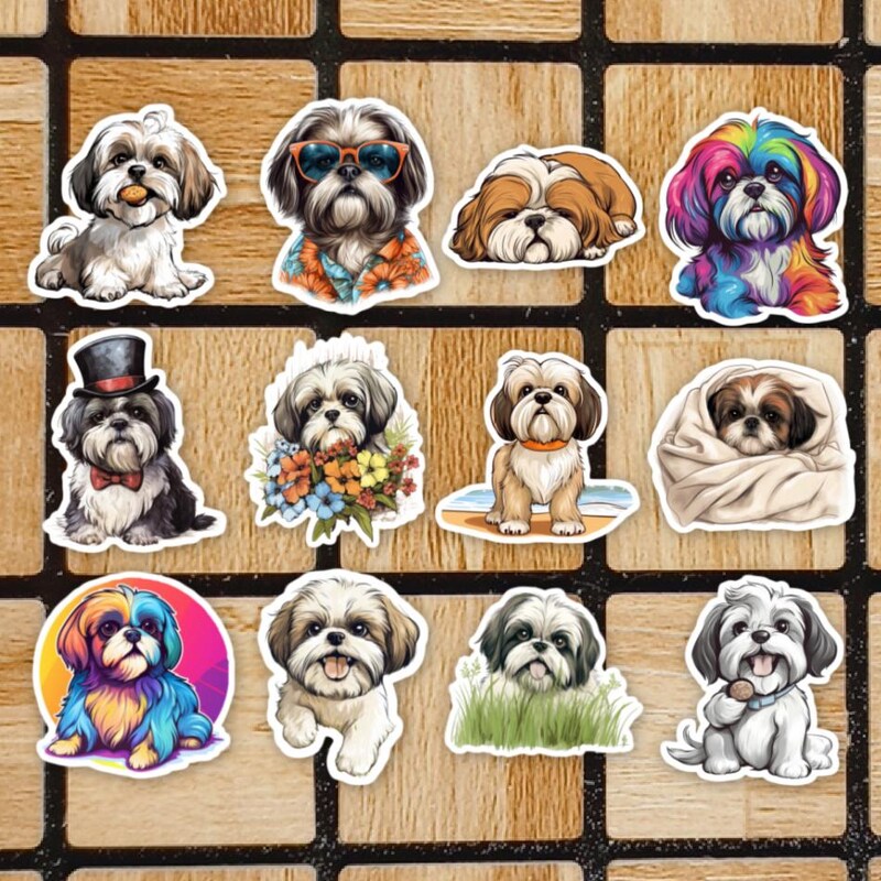 Shih Tzu Stickers - Etsy
