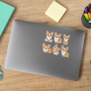 Set of 6 Cute Dog Stickers / Corgi Sticker Pack / 2 or 3 Size / Animal ...
