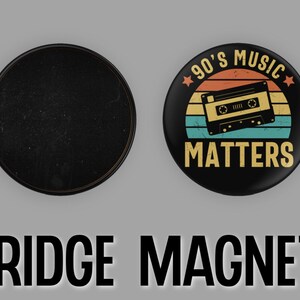 Set of 4 Large 1990s 90's Magnets or Pinback Buttons - 2.25" Size ...