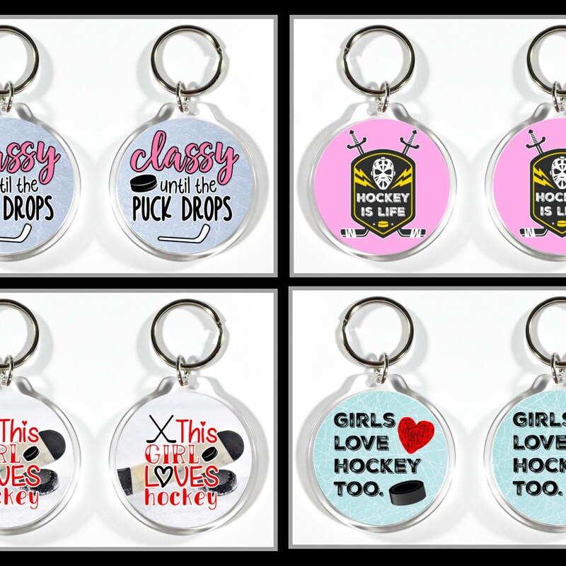 Hockey Keychain - Etsy