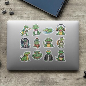 Set of 12 Alligator Stickers - 2" Die Cut Stickers - Reptile Sticker ...