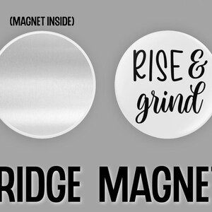 Set of 6 Motivational Gym Workout Fridge Magnets or Pinback Buttons - 1 ...