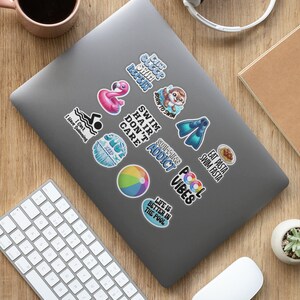 Set of 12 Swimming Stickers - 2" Die Cut Sticker Pack - Swimming Laptop ...