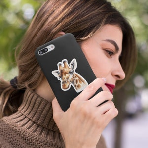 Giraffe Sticker Pack Set of 6 Die Cut Stickers 3 Giraffe Stickers Gift ...