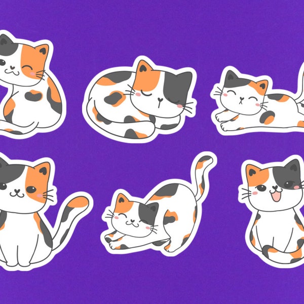 Calico Cat Stickers - Etsy