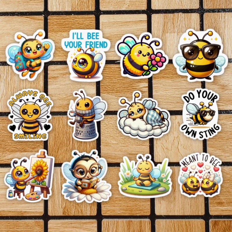 Bee Sticker - Etsy