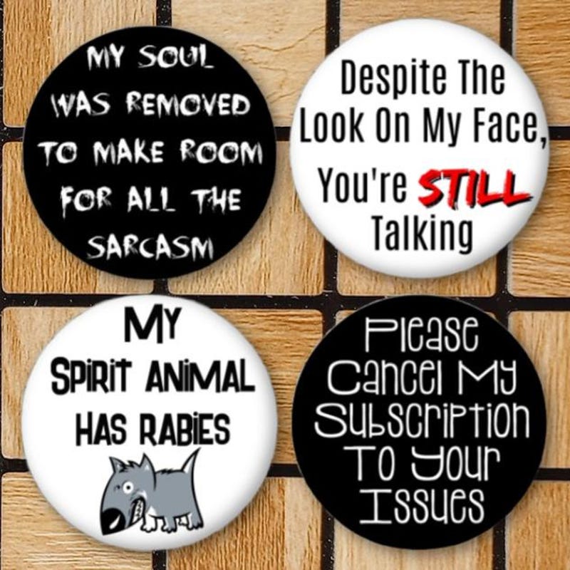 Funny Buttons - Etsy