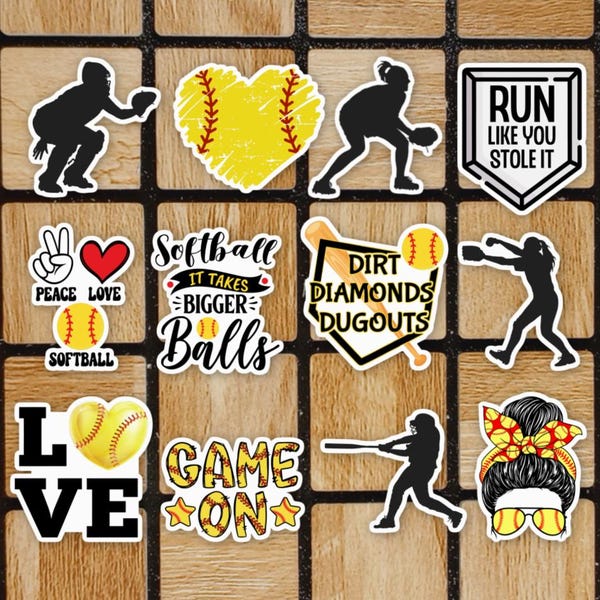 Softball Sticker - Etsy