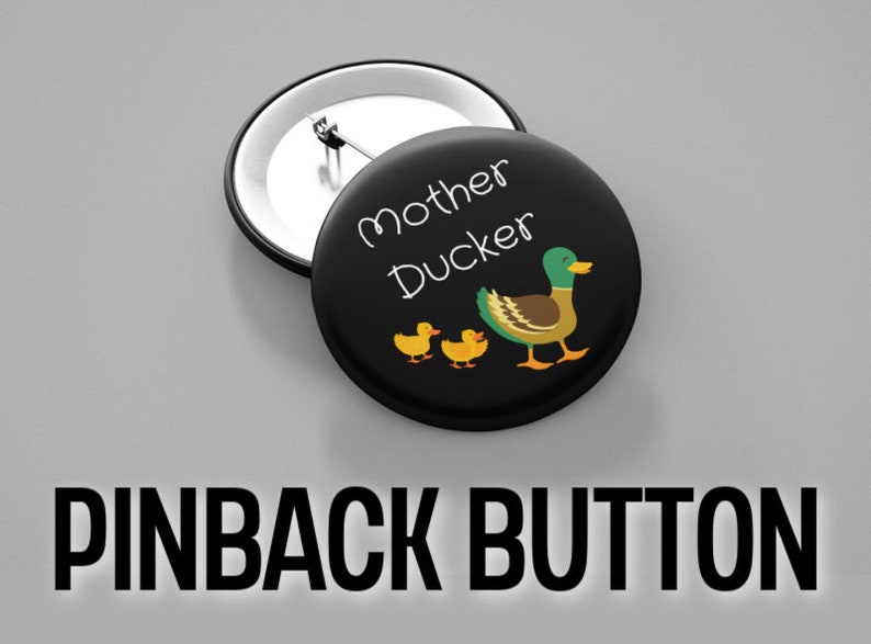 Set of 6 Funny Duck Duckling Pinback Buttons, Fridge Magnets or ...