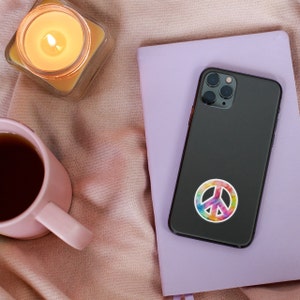 Set of 6 Peace Sign Sticker Pack - Cute Peace Sticker - Hippie Decor ...