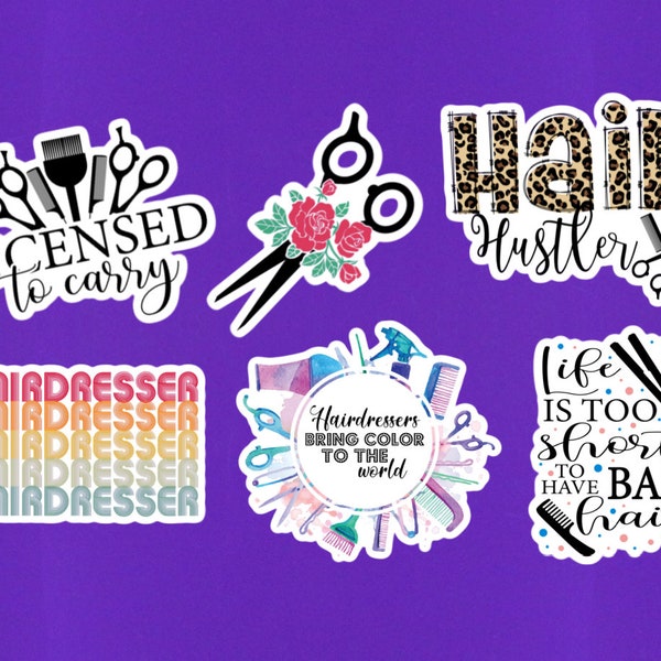 Hairdresser Stickers - Etsy