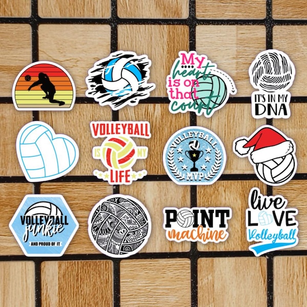 Volleyball Stickers - Etsy