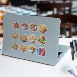 Set of 12 Watercolor Food Stickers - Food Sticker Pack - Movie Night ...
