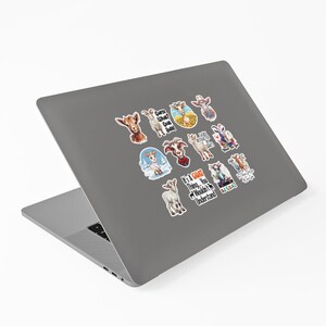 Set of 12 Goat Stickers Vinyl - Assorted 2" Die Cut Stickers Pack ...