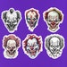 Clowncore Stickers / Set of 6 / 3 Die Cut Stickers / Horror Stickers ...
