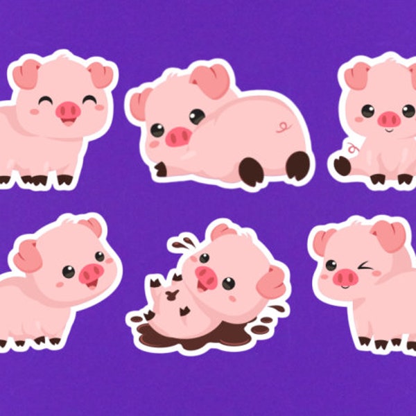 Pig Sticker Decal - Etsy