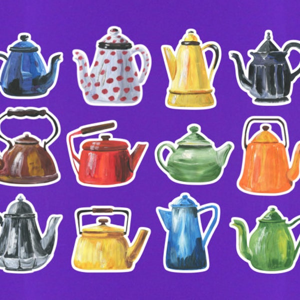 Tea Pot Stickers - Etsy