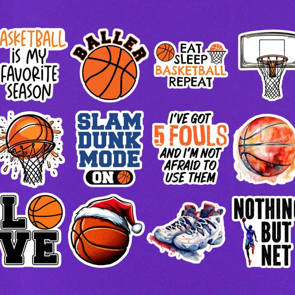 Basketball Stickers - Etsy