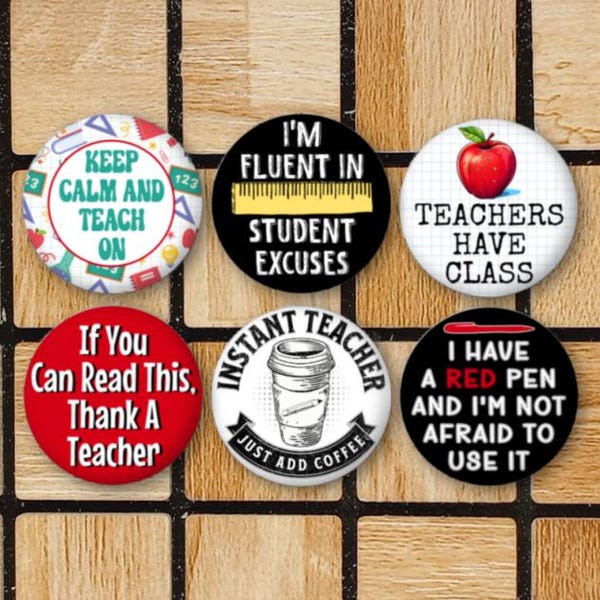 Teacher Pin - Etsy