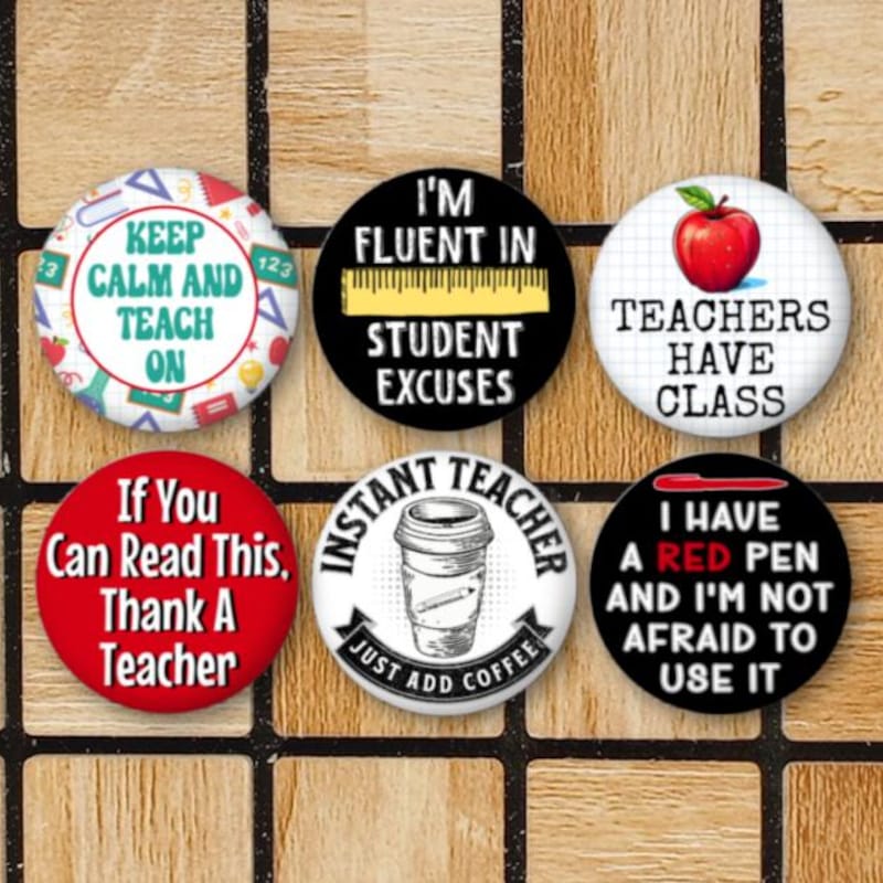 Teacher Pin - Etsy