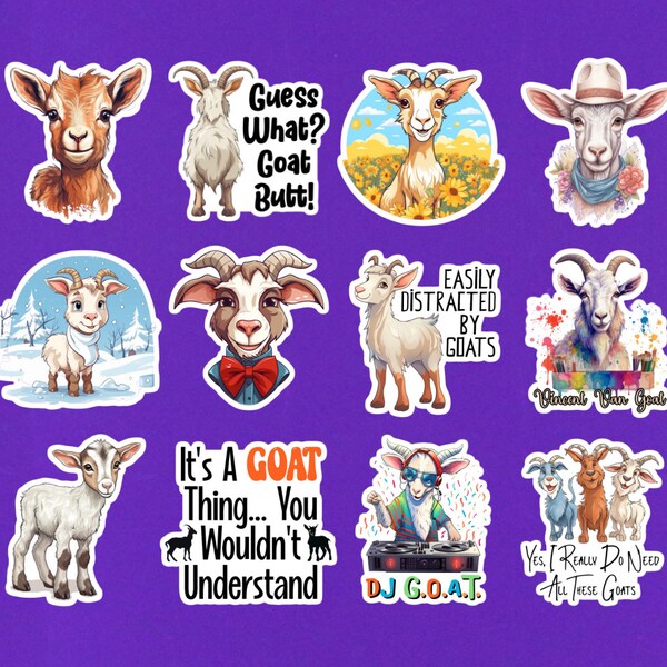 Cute Goat Stickers - Etsy