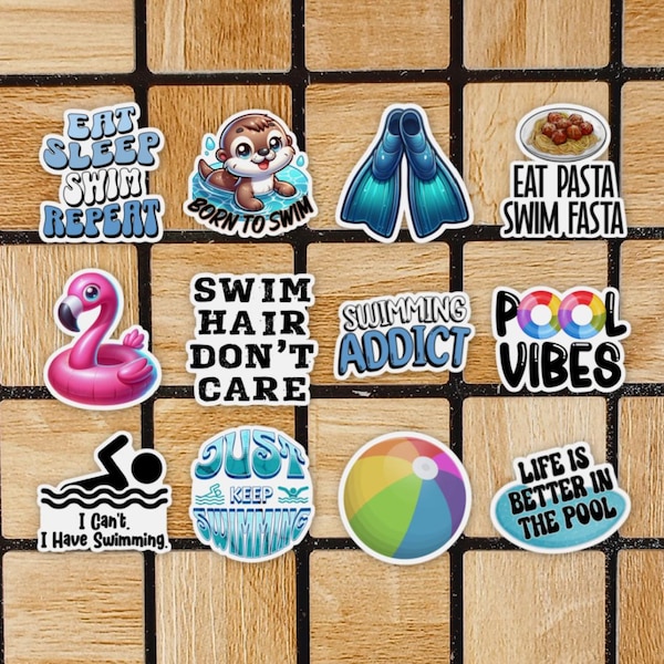 Swim Stickers - Etsy