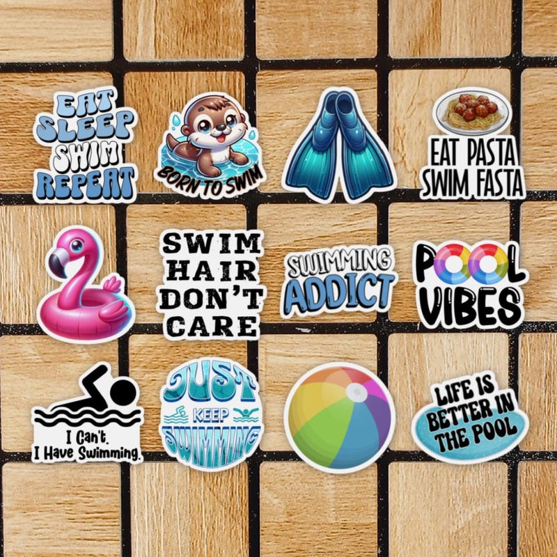Swim Stickers - Etsy