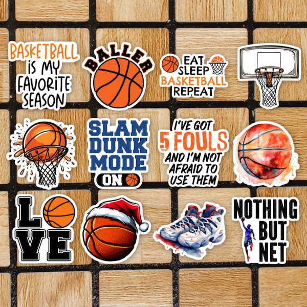 Basketball Stickers - Etsy