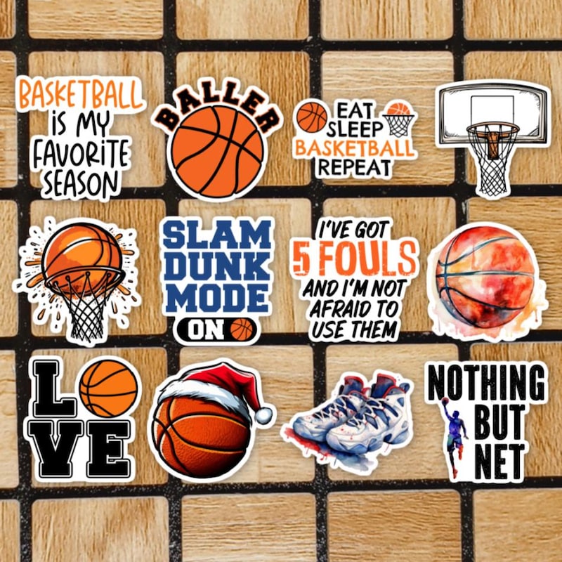 Basketball Stickers - Etsy