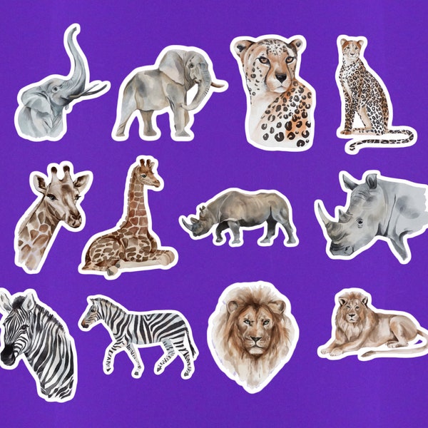Zoo Animal Stickers - Etsy