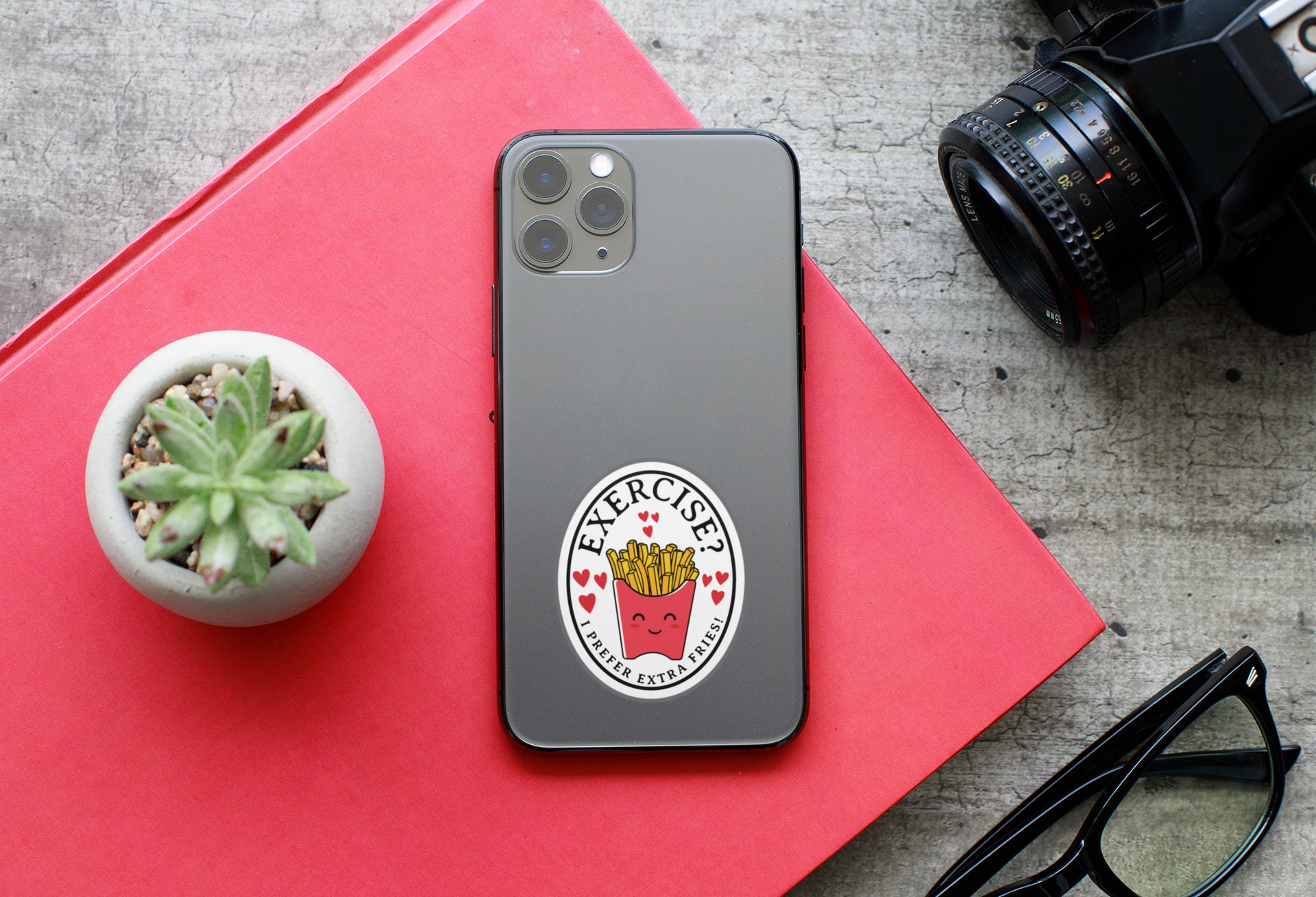 Set of 12 French Fry Stickers Fries Sticker Pack 2 - Etsy