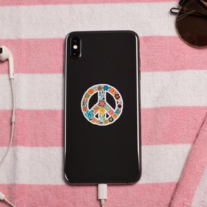 Set of 6 Peace Sign Sticker Pack - Cute Peace Sticker - Hippie Decor ...