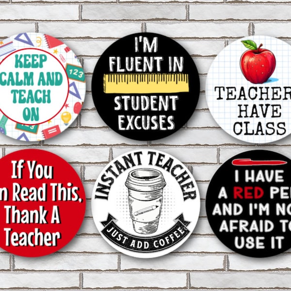 Teacher Pin - Etsy