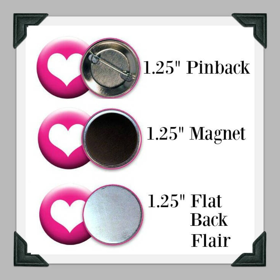 Set of 6 Popcorn Pinback Buttons Magnets or Scrapbook Flair | Etsy