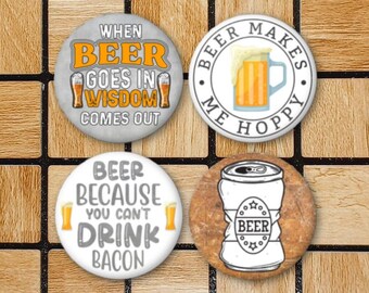 Beer Buttons Novelty Button Funny Button 2 1/2 Inch Pin-back Button. - Etsy