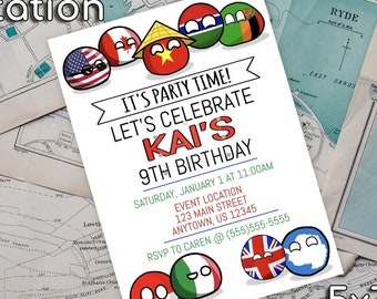 Editable SCP Birthday Invitation 5x7 Digital Invite File - Etsy