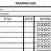 Library Due Date Card-inspired Reading Log | Printable Digital Bookmark ...