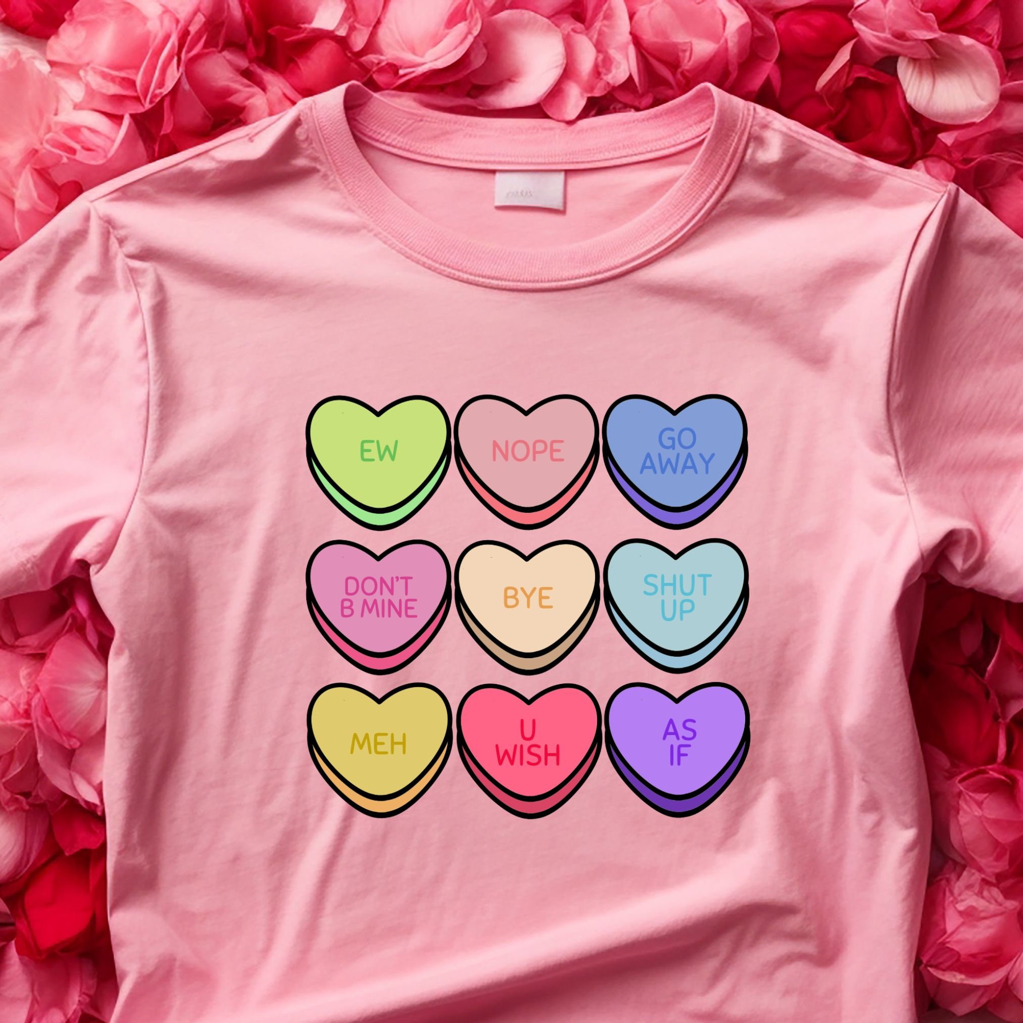 Anti Valentine's Day Candy Hearts PNG | Conversation Hearts PNG | Candy ...