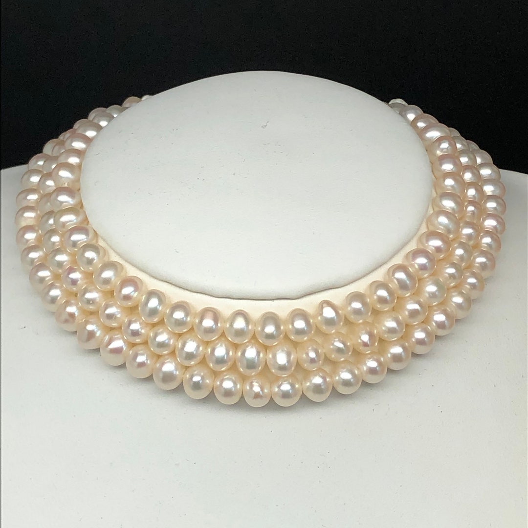 RARE Full Strand Hard-to-find Japanese Lake Biwa Pearls From 1970s ...