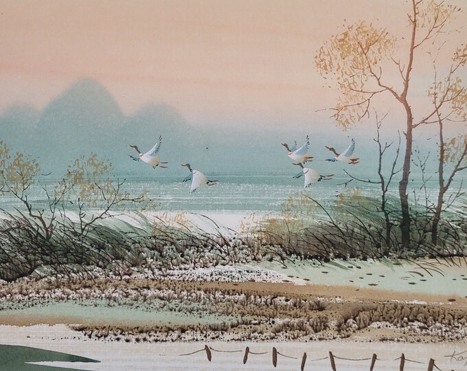 Original Watercolor & Gouache Painting Signed Kay Joyce Landscape With ...