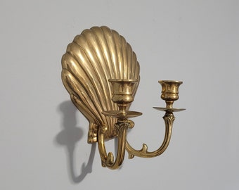 Brass Shell Wall Sconce - Etsy