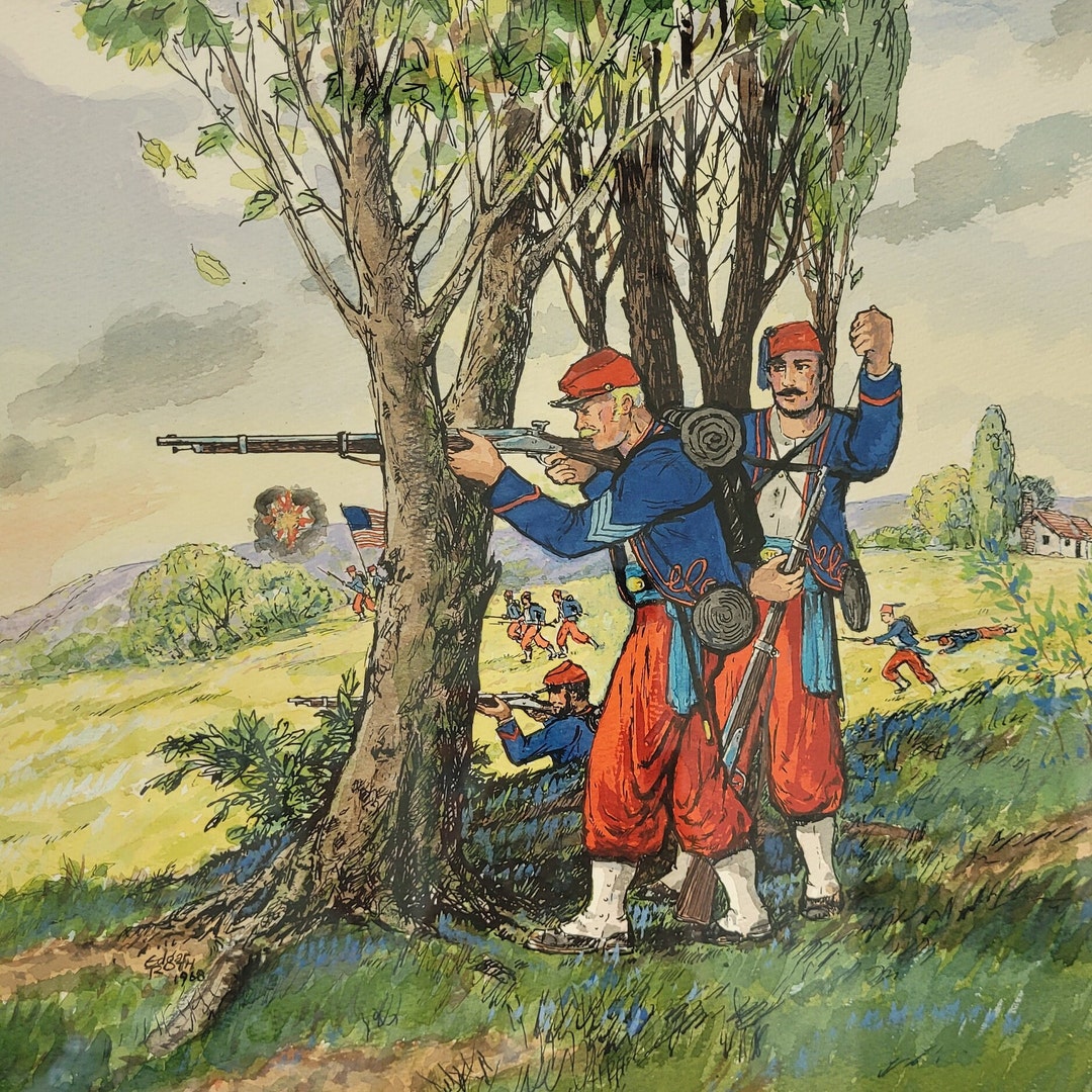 1968 Edgar Roth Watercolor – Pennsylvania Civil War Soldiers - Etsy