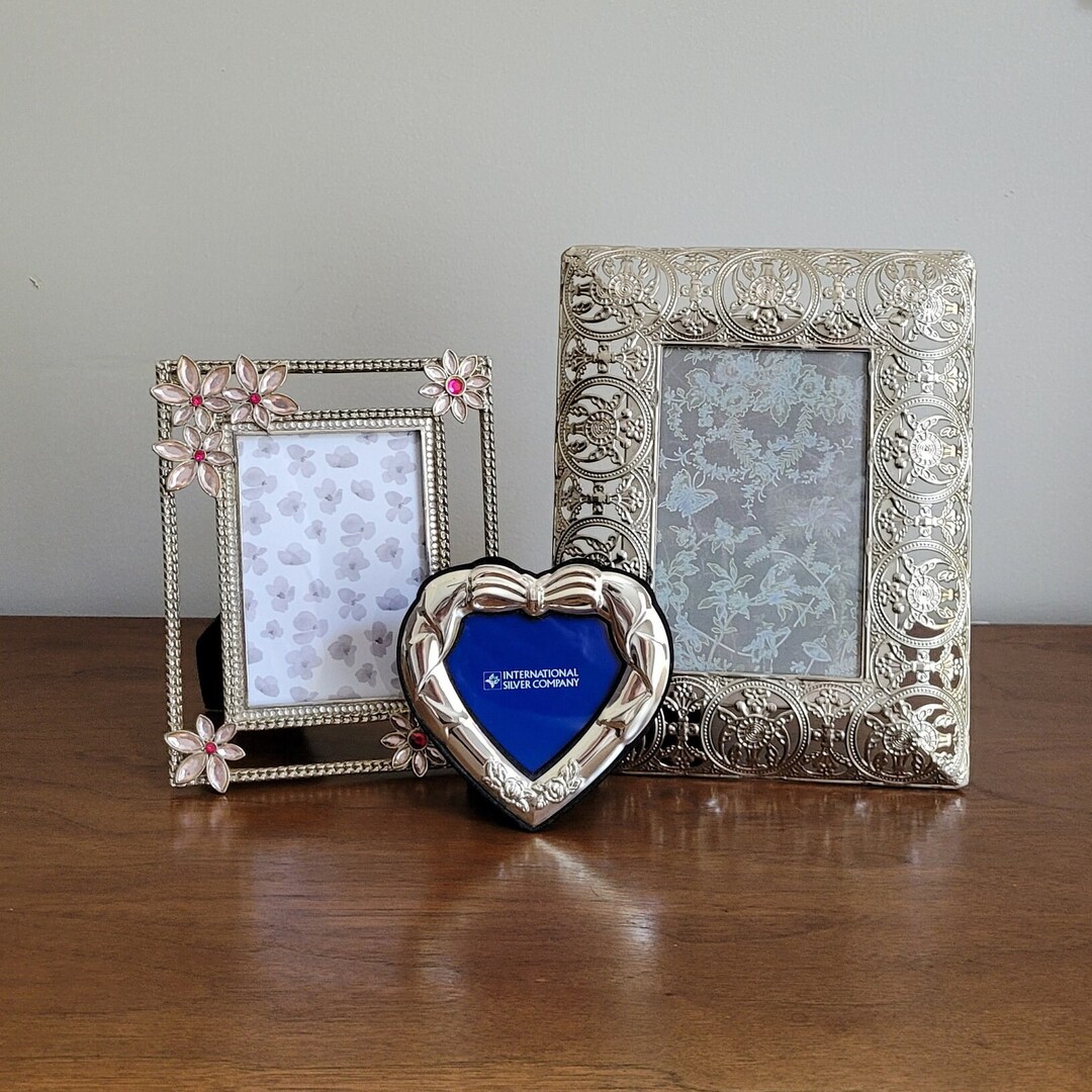 Vintage Ornate Silver Photo Frames – Eclectic Mix-match Set - Etsy