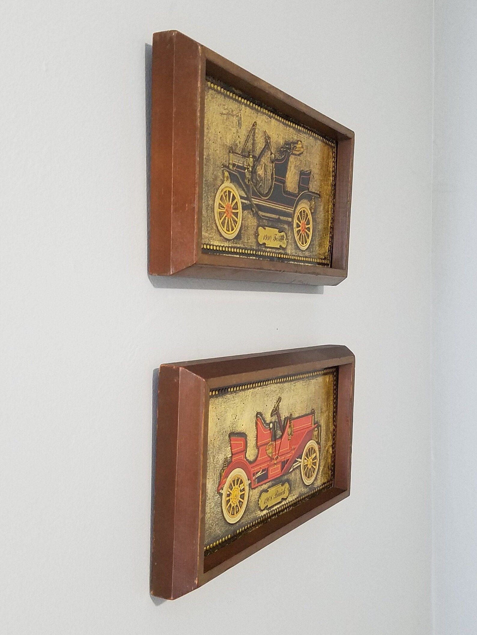 Vintage Car Wall Plaques – 1908 Buick, 1910 Ford Bas Relief - Etsy