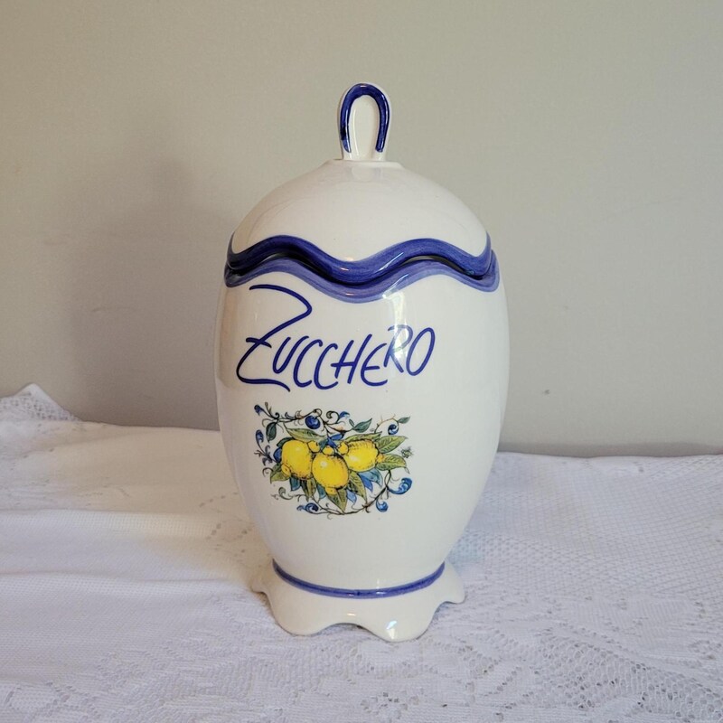 Blue Sugar Bowl - Etsy