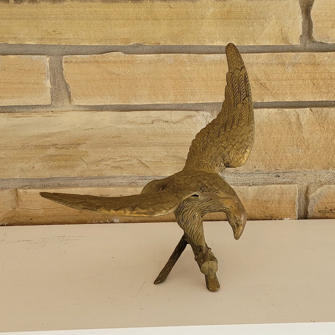 Vintage Solid Brass Eagle Sculpture Statue Bird Spread Wings - Etsy Vintage Solid Brass Eagle Sculpture Statue Bird Spread Wings - Etsy